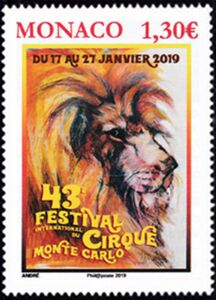 Stamp: 43rd Monte Carlo Circus Festival (Monaco(International Circus ...