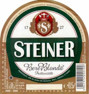 Drink Label: Steiner (Bere Galati (Martens SA), RomaniaCol:RO-BEER-000731