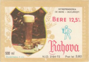 Drink Label: Rahova (Bere Rahova Bucuresti, RomaniaCol:RO-BEER-000861
