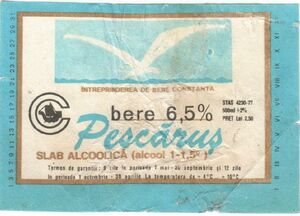 Drink Label: Pescarus 6,5% (Fabrica de bere Constanta, RomaniaCol:RO ...
