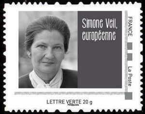 Stamp: Simone Veil (France: Personalized stamps(Collector : Simone Veil ...