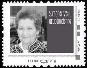 Stamp: Simone Veil (France: Personalized stamps) (Collector : Simone ...