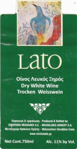 Drink Label: Lato, Dry White Wine (Michalakis Winery S.A., GreeceCol:GR ...