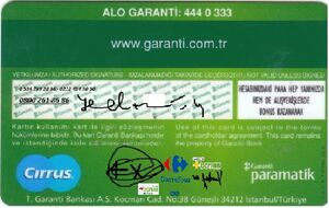 Bank Card: Garanti Paracard (Garanti Bankası, Türkiye (Turkey)Col:TR-MS ...