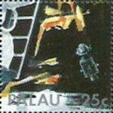 Stamp: Armstrong descending ladder (Palau(20th Anniversary of First ...