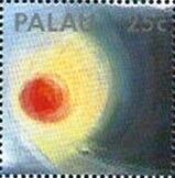 Stamp: Command module reentry (Palau(20th Anniversary of First Manned ...