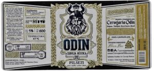 Drink Label: Odin cerveja rústica pilsen (Cervejaria Odin, BrazilCol:BR ...
