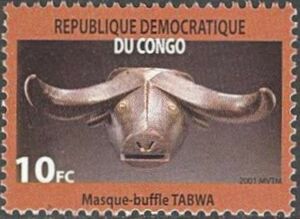 Stamp: Buffalo mask (Tabwa) (Congo, Democratic Republic (Kinshasa ...