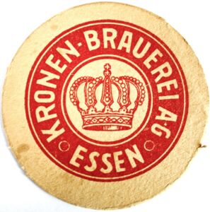 Beer Coaster: Kronen Brauerei (Kronen Brauerei AG, Germany, Federal ...