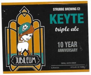 Drink Label: Jubileum Keyte Tripe Ale (Brouwerij Strubbe, Belgium(Vrouw ...