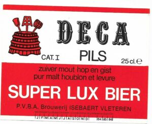 Drink Label: Deca Pils (Deca Services, BelgiumCol:BE-BEER-025347