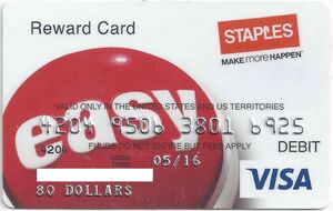 Bank Card: Staples easy - Reward Card (MetaBank, United States of ...