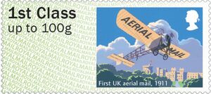 Stamp: First Airmail 1911 (United Kingdom of Great Britain & Northern ...