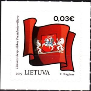 Stamp: Historic Lithuanian Flags - Presidential Flag (Lithuania ...