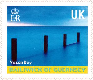 Stamp: Vazon Bay (Guernsey(Definitive Series 2001: Island Views) Mi:GG ...