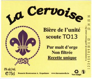 Drink Label: La Cervoise (Brasserie Brootcoorens, BelgiumCol:BE-BEER-025557