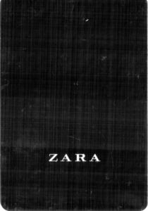 Gift Card: Zara - Black card (Zara, Argentina(Black Card) Col:AR-ZARA-001