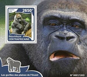 Stamp: Western Lowland Gorilla (Gorilla gorilla gorilla) (Central ...