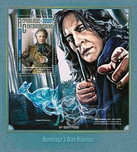Stamp: Alan Rickman, 1946-2016 (Central African Republic(Alan Rickman ...