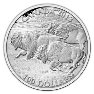 Coin: 100 Dollars (Bison) (Canada) (2010~Today - Nature & Wildlife) WCC ...