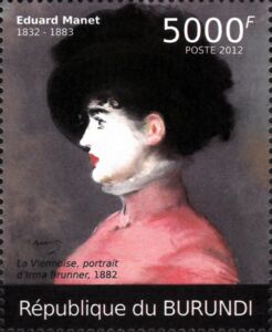 Stamp: "The Viennese" (Portrait of Irma Brunner, 1882) (Burundi ...