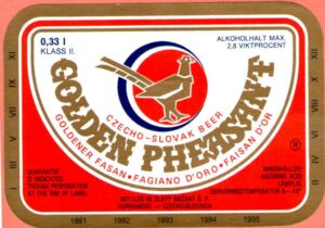 Drink Label: AH12III-Golden Pheasant (Pivovar Hurbanovo Zlatý Bažant ...