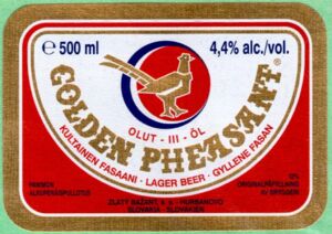 Drink Label: HF1-Golden Pheasant (Pivovar Hurbanovo Zlatý Bažant ...