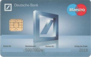 Bank Card: Deutsche Bank Maestro (Deutsche Bank, Germany, Federal ...