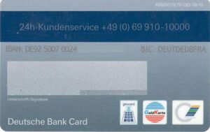 Bank Card: Deutsche Bank Maestro (Deutsche Bank, Germany, Federal ...