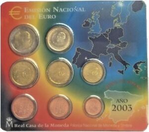 Coin: Various Euro (Mint set 2003) (Spain) (1999 ~Today - Euro mint ...