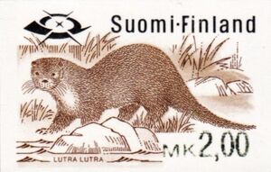 Stamp: Dassault-ATM, Eurasian Otter (Lutra lutra) (FinlandMi:FI ATM24.2 ...