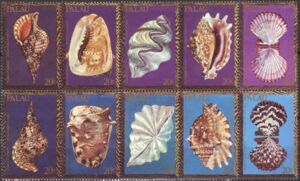 Stamp: Mussels and sea snails (Palau(Mussels and sea snails) Mi:PW 37 ...