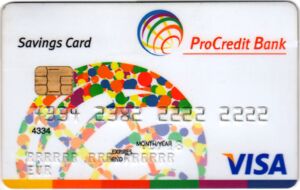 Bank Card: Savings Card (ProCredit Bank, UkraineCol:UA-VI-0619.02 💳