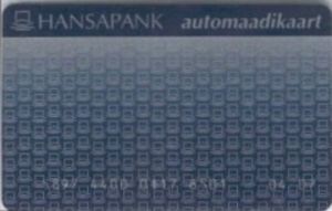 Bank Card: Logos (Hansapank, EstoniaCol:EE-GM-0002
