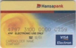 Bank Card: Rose-7 (Hansapank, EstoniaCol:EE-VE-0017.01