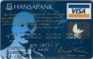 Bank Card: Eduard Vilde (Hansapank, EstoniaCol:EE-VI-0014