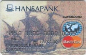 Tarjeta de Banco: Ship-2 (Hansapank, EstoniaCol:EE-MC-0002