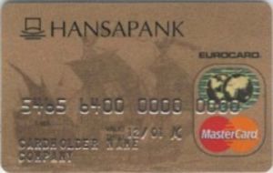 Tarjeta de Banco: Ship-4 (Hansapank, EstoniaCol:EE-MC-0004