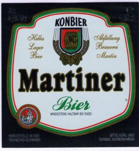 Drink Label: NH07II-Martiner Bier (Pivovar Martin /closed/, SlovakiaCol ...