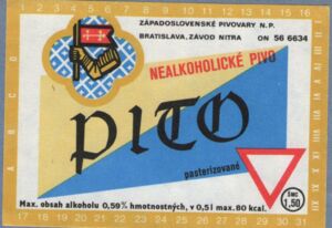 Etiqueta de bebida: P1-Pito (Pivovar Nitra /closed/, Eslovaquia) Col:SK ...