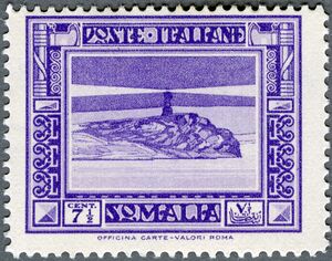 Stamp: Lighthouse at Cape Guardafui (Somalia, Italian Administration ...