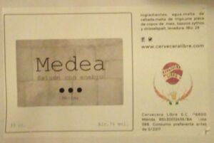 Drink Label: Medea Saison con Enebro (Cervecera Libre Medea, SpainCol ...