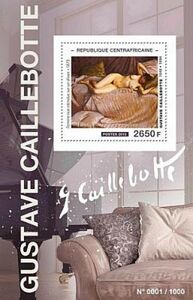 切手: Paintings by Gustave Caillebotte, 1848-1894 (中央アフリカ共和国(Paintings by Gustave Caillebotte ...