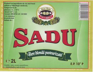 Drink Label: Sadu (S.C. Bere Alutus Rimnicu Vilcea S.A., RomaniaCol:RO ...