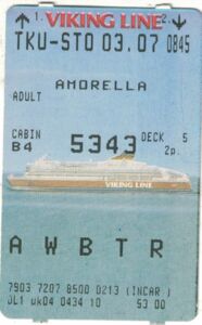 Transport Ticket: Amorella (Viking Line, Finland(MS Amorella) Col:FI-VL ...