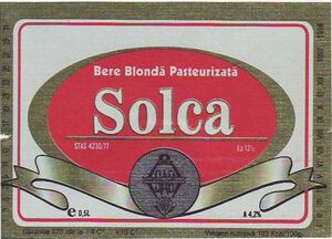Drink Label: Solca (Fabrica de bere Solca, RomaniaCol:RO-BEER-001225