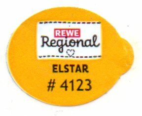 Obst-Aufkleber: REWE-Elstar (Deutschland, BundesrepublikCol:DE-FR-00083