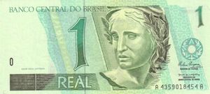 Banknote: 1 Real (Brazil(1994-2012 ND "Real" Issue) Wor:P-243c,Ww :C243