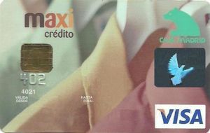 Tarjeta de Banco: maxi Credito (Caja de Madrid, EspañaCol:ES-VI-0139