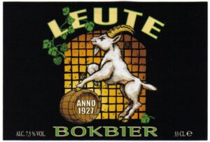 Etiqueta de bebida: Leute Bokbier (Brouwerij Van Steenberge, BélgicaCol ...